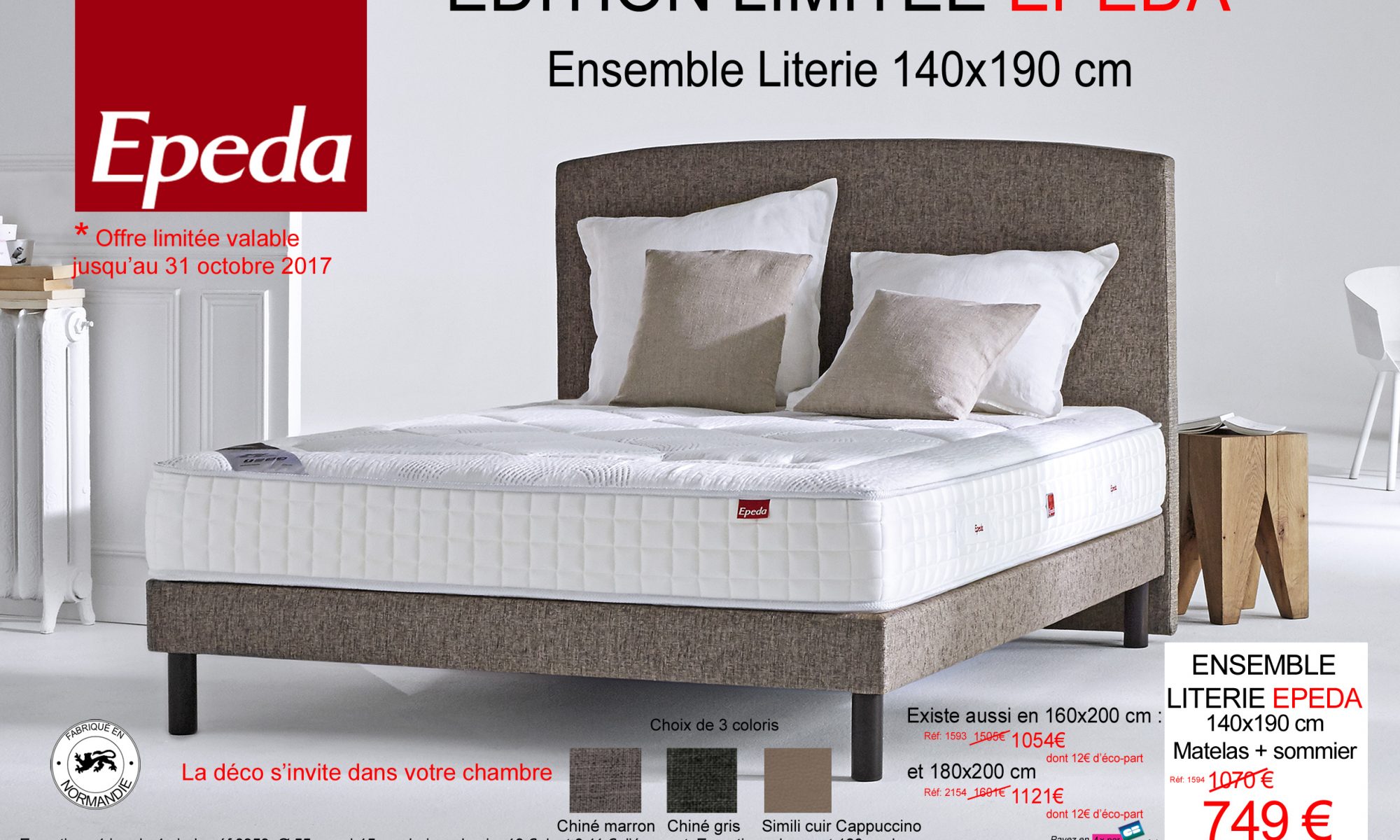 Edition Limitée EPEDA magasin de literie exclusivité Avenue Literie ...