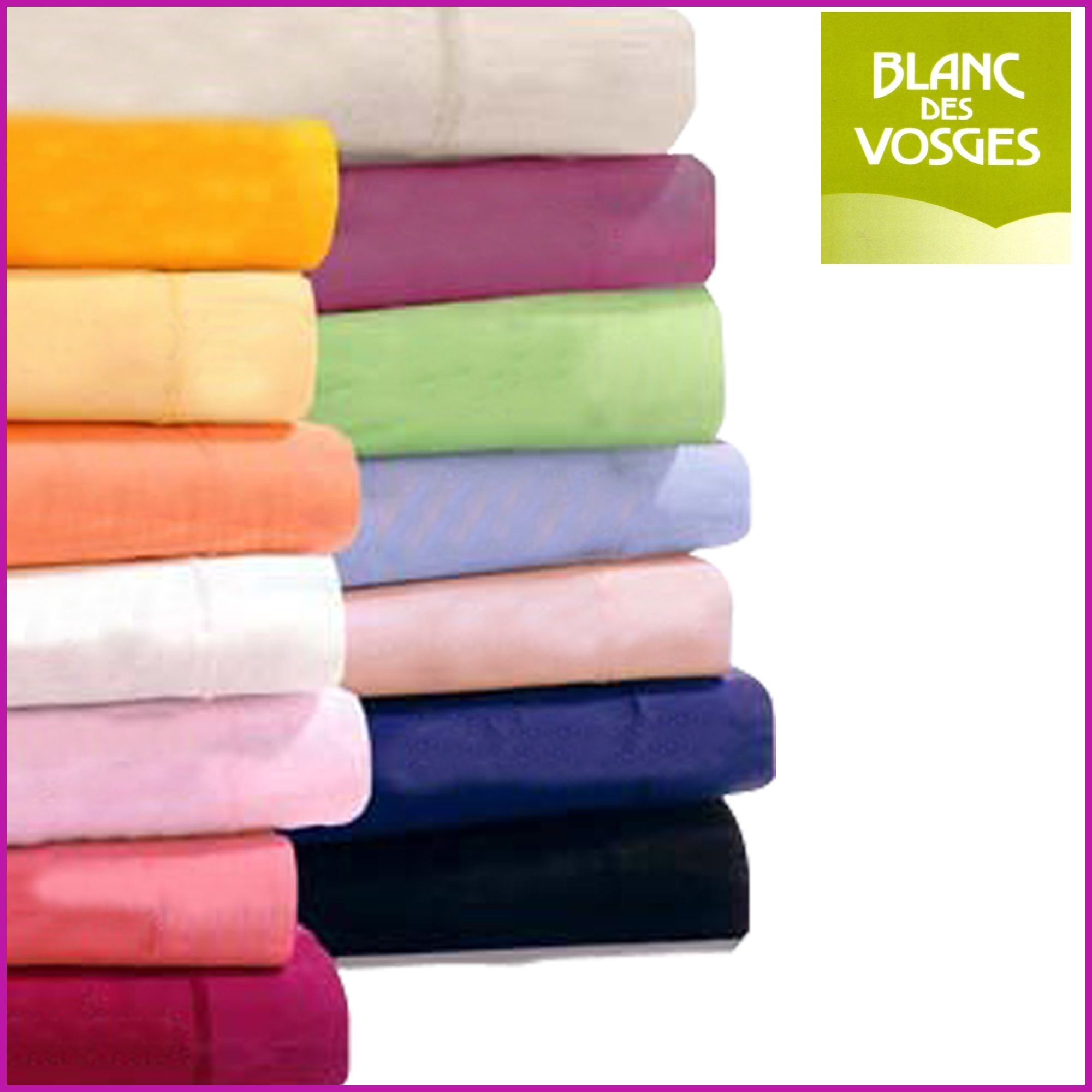 Achat Drap Plat 100 % Coton Blanc des Vosges pas cher | AVENUE LITERIE
